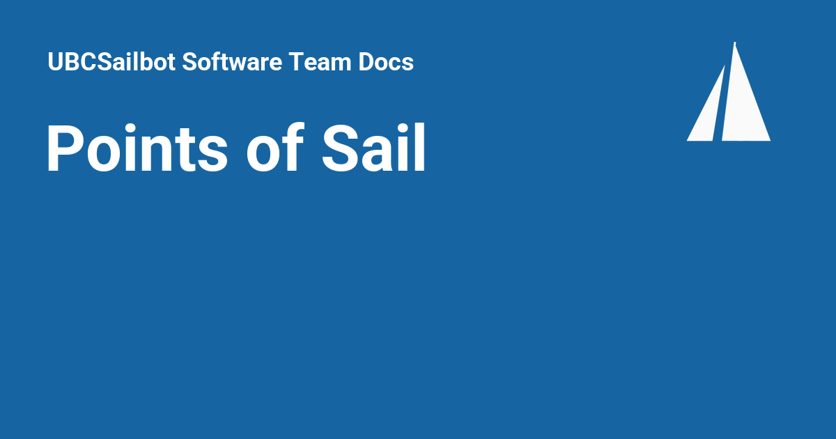 Points of Sail - UBCSailbot Software Team Docs